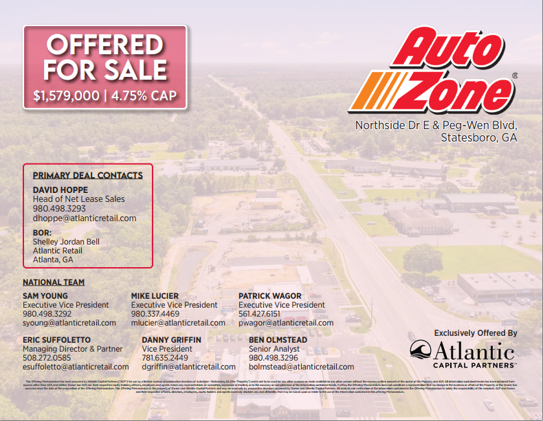 Autozone | Statesboro, GA | 4.75% Cap | Revere